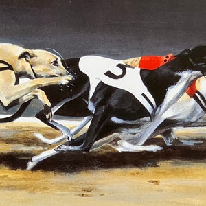 Greyhound Racing Print "speed Kings" Limited Edition Print of Racing ...