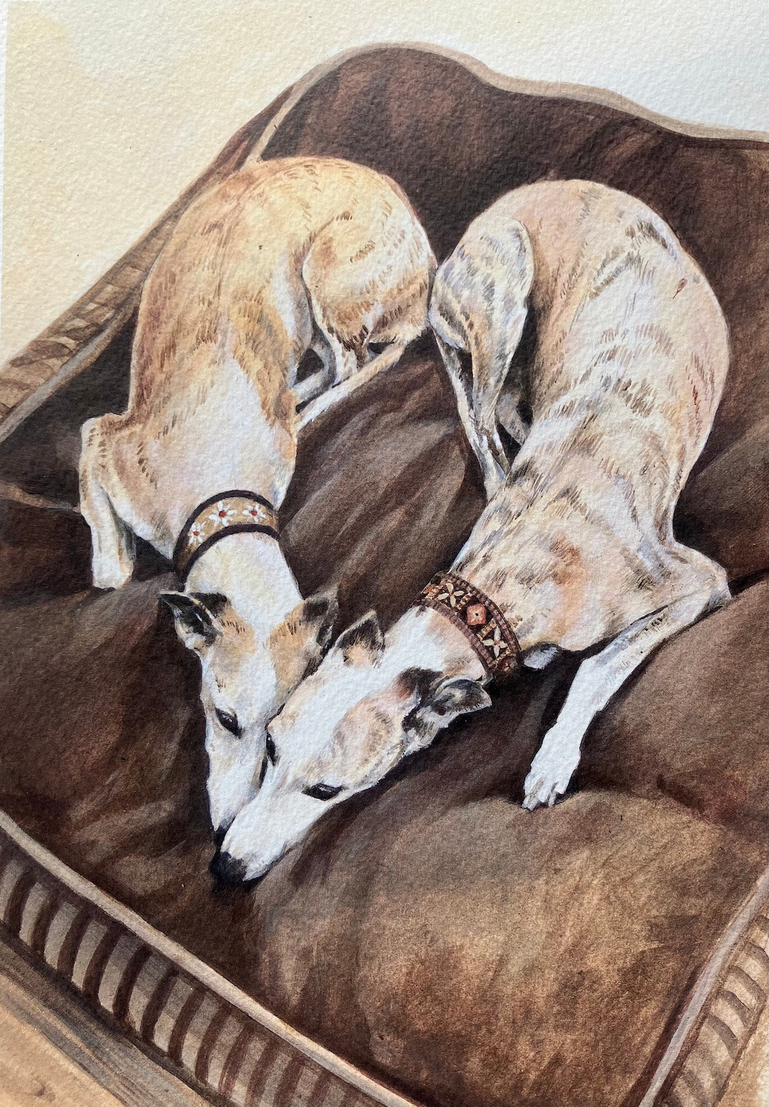 Whippet Art Print “I Love Whippets". Limited Edition Print - Etsy