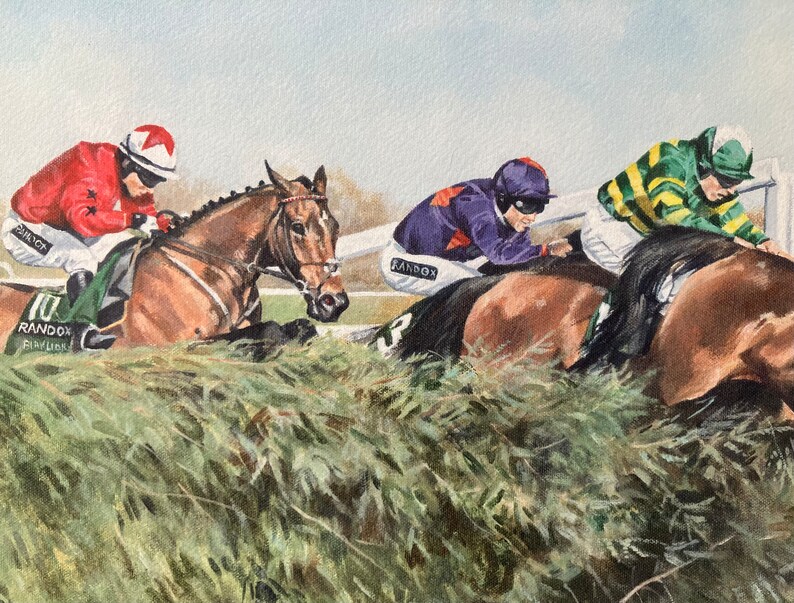 Horse Racing Art Print one for Arthur Wins the - Etsy