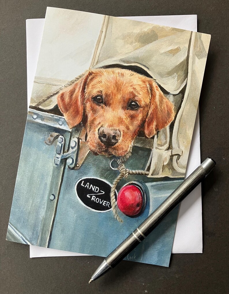 Fox Red Labrador Retrievergreeting Card. - Undercover Agent Blank Card ...
