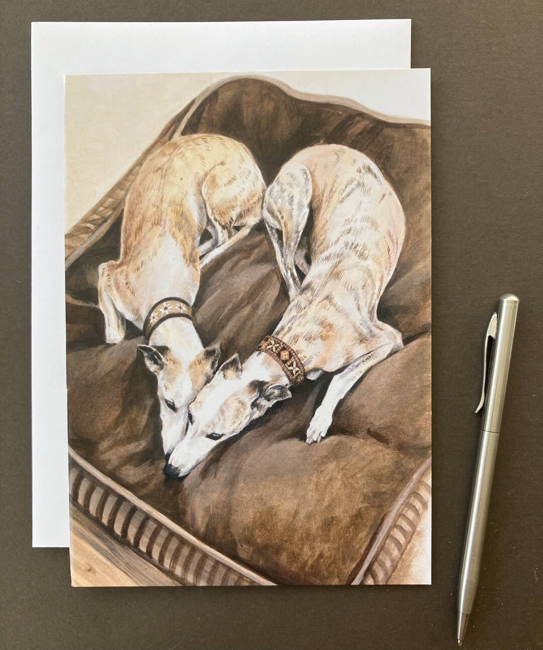 Whippet Greeting Card "i Love Whippets" - Etsy
