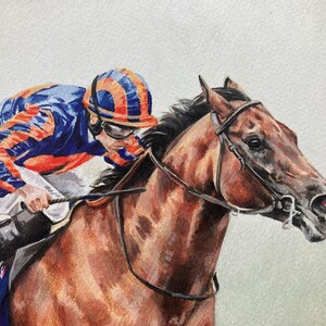 Horse Racing Art Print - Paddington and Ryan Moore. Limited Edition - Etsy