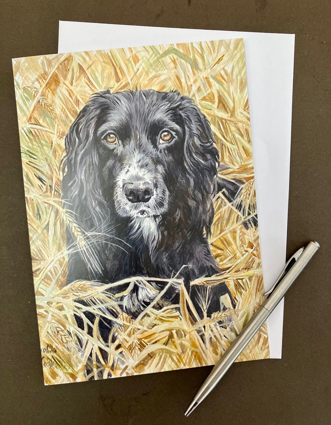 Black Cocker Spaniel Greeting Card. Spaniel Blank Card - Etsy