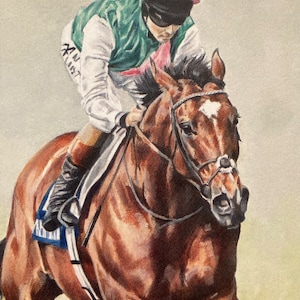 Horse Racing Art Print. Frankel. Small Mounted Print - Etsy