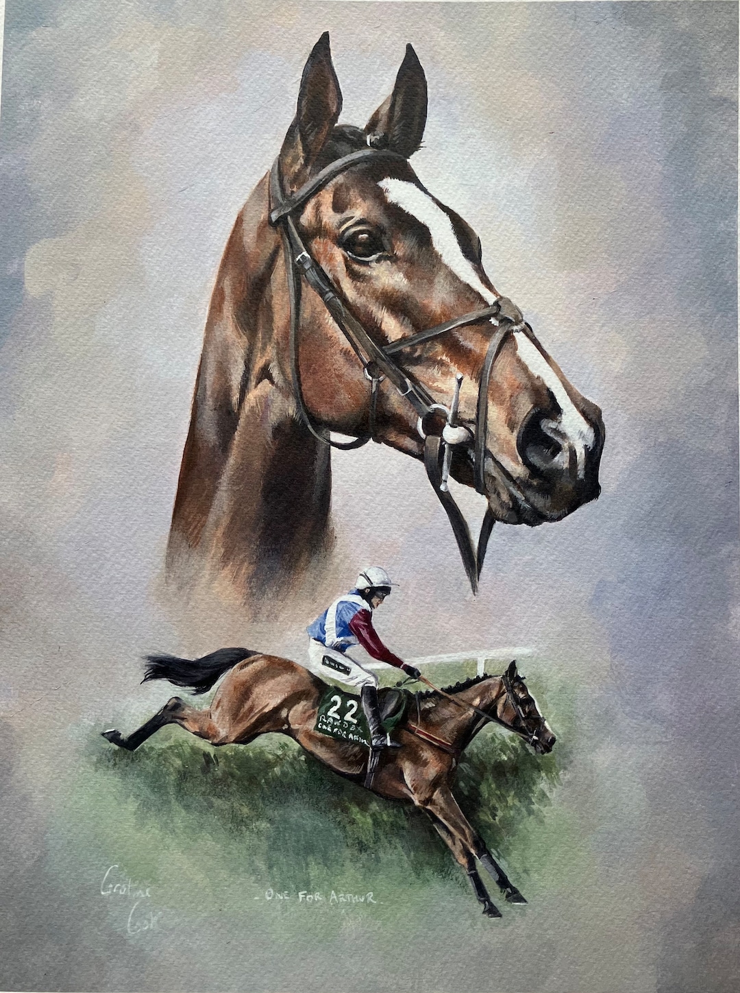 Horse Racing Art Print "a Study of One for Arthur” Limited Edition ...