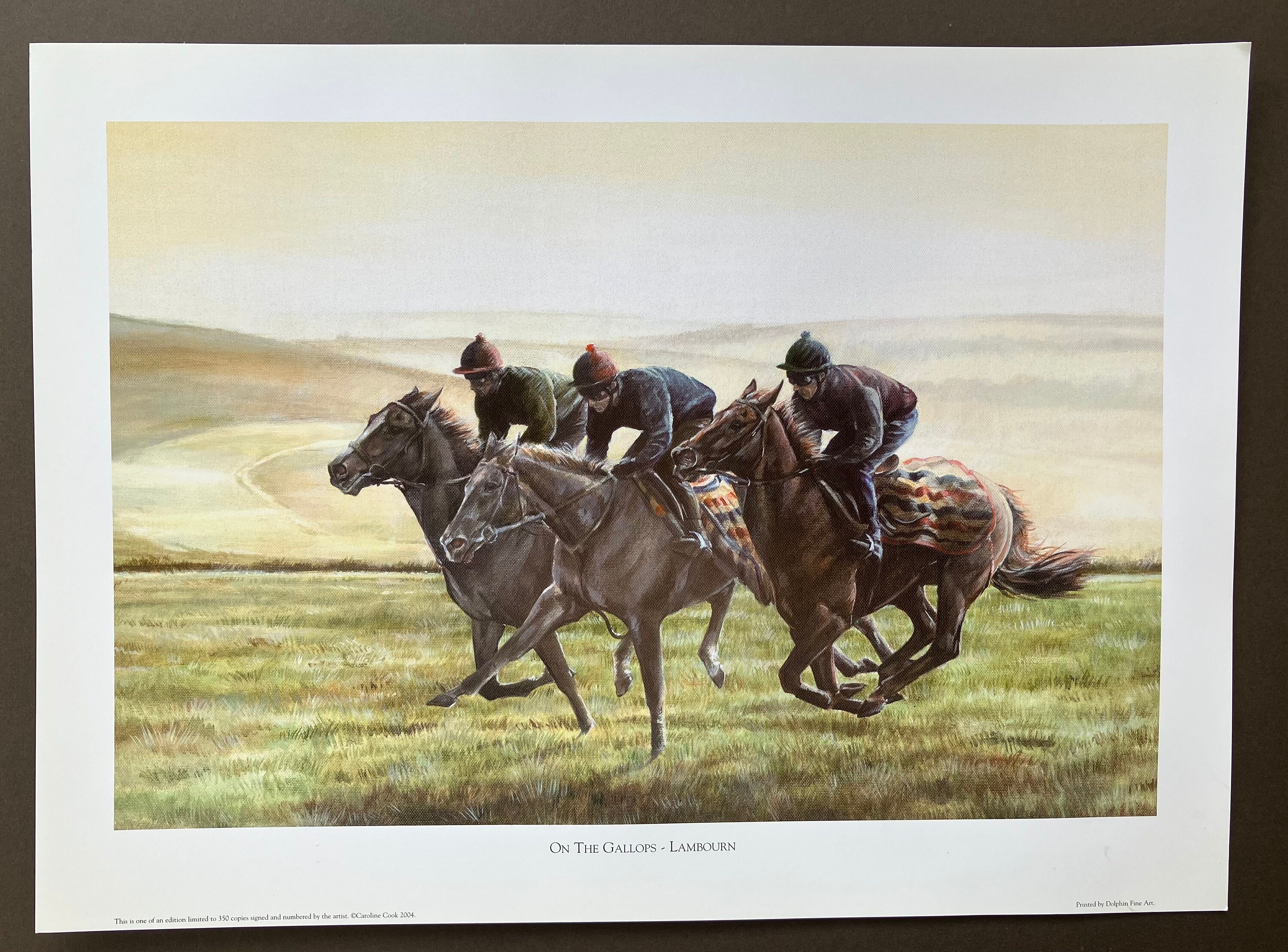 Horse Racing Art Print "on the Gallops - Lambourn" - Etsy UK
