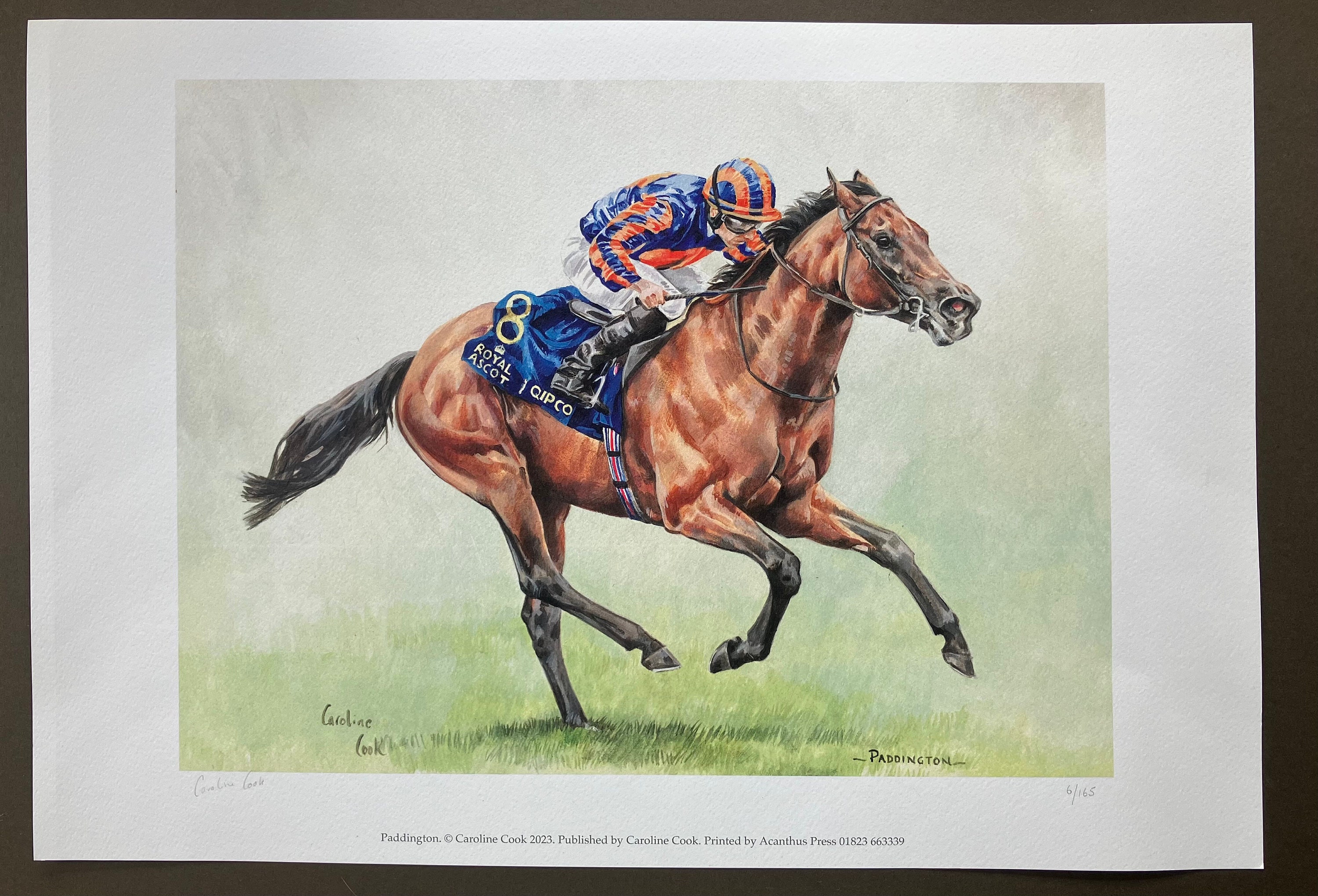 Horse Racing Art Print Paddington and Ryan Moore. Limited - Etsy
