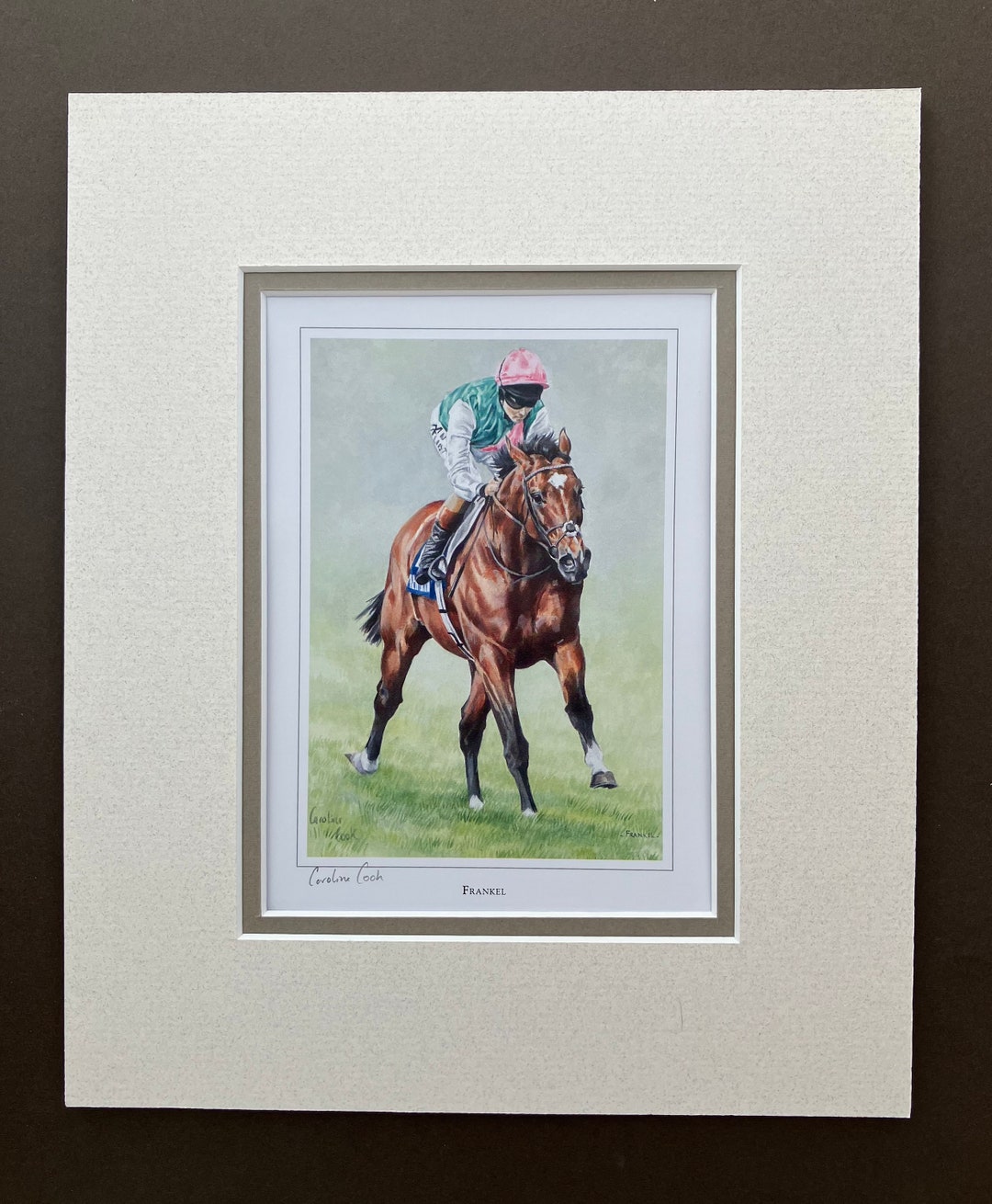 Horse Racing Art Print. Frankel. Small Mounted Print - Etsy