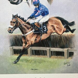 Horse Racing Art Print "a Study of Cue Card" - Etsy UK