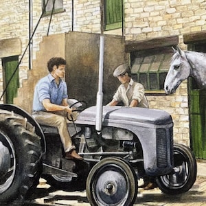 Tractor Greeting Card "new Technology" Little Grey Fergie - Etsy