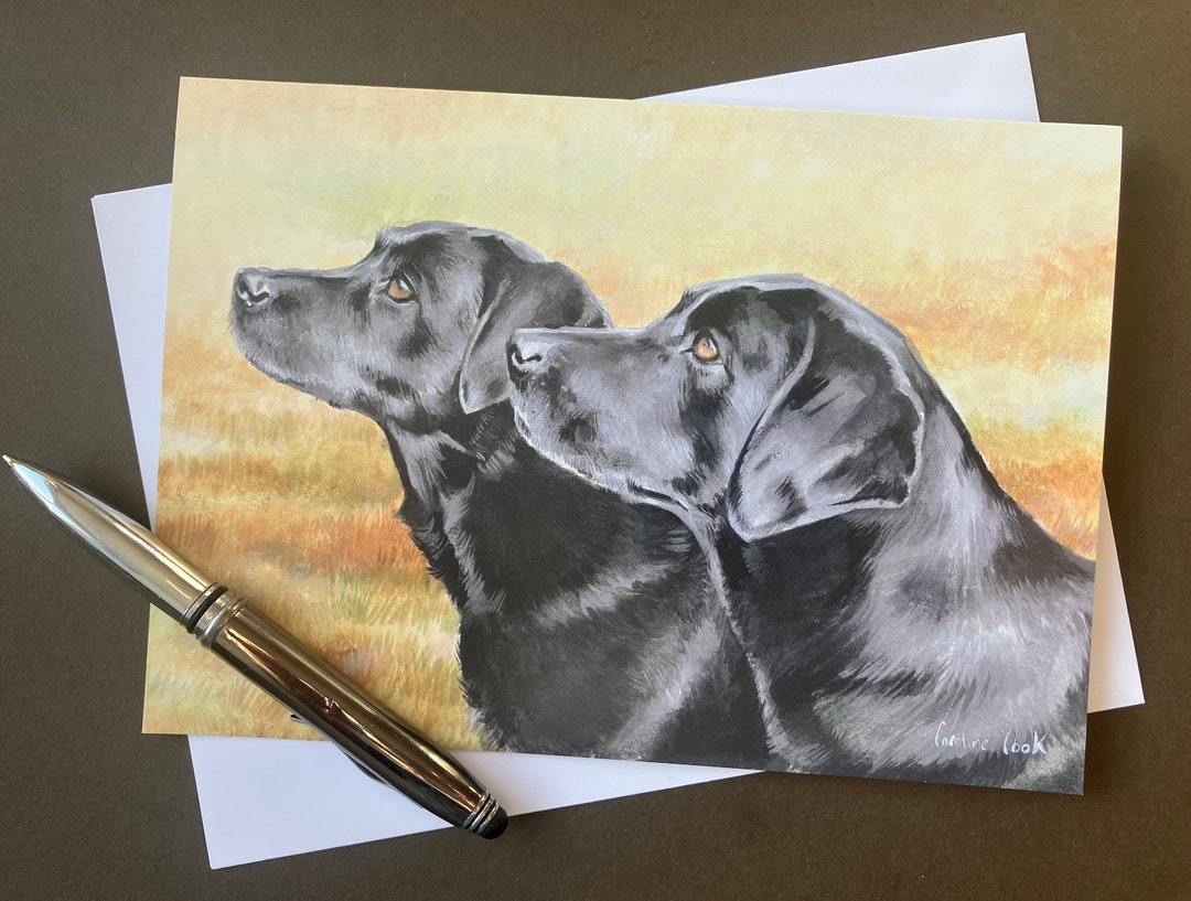 Black Labrador Greeting Card, Dog Birthday Card - Etsy