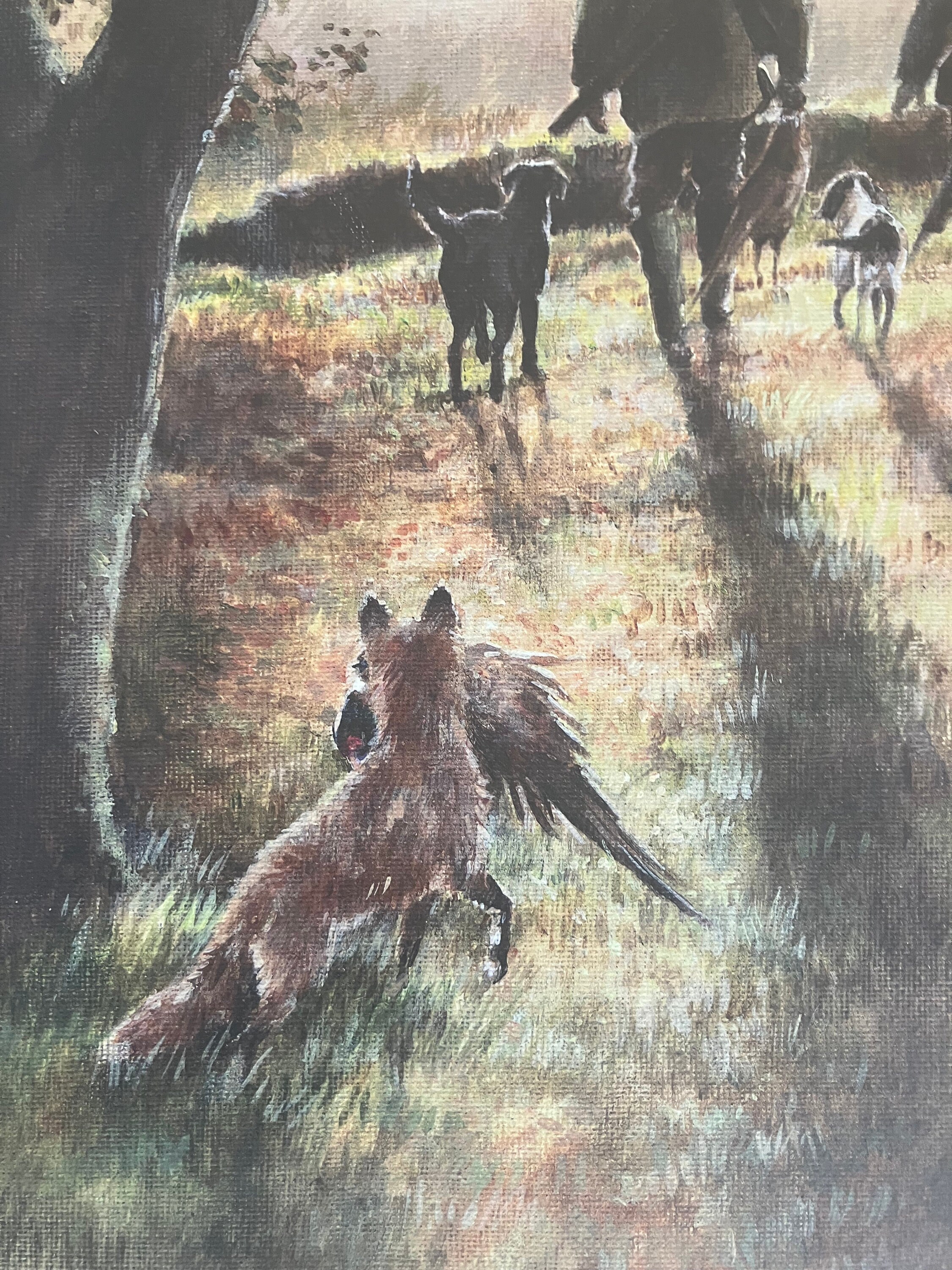 Pheasant Shooting Art "thanks Guys" Sporting Print With Fox and ...