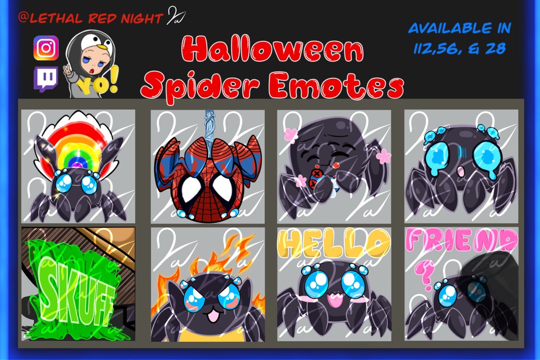 Halloween Spider Emote Pack - Etsy