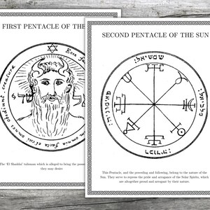 SUN PENTACLES of SOLOMON 7 Plus Mystical Solomon and Pentacle Caled the ...