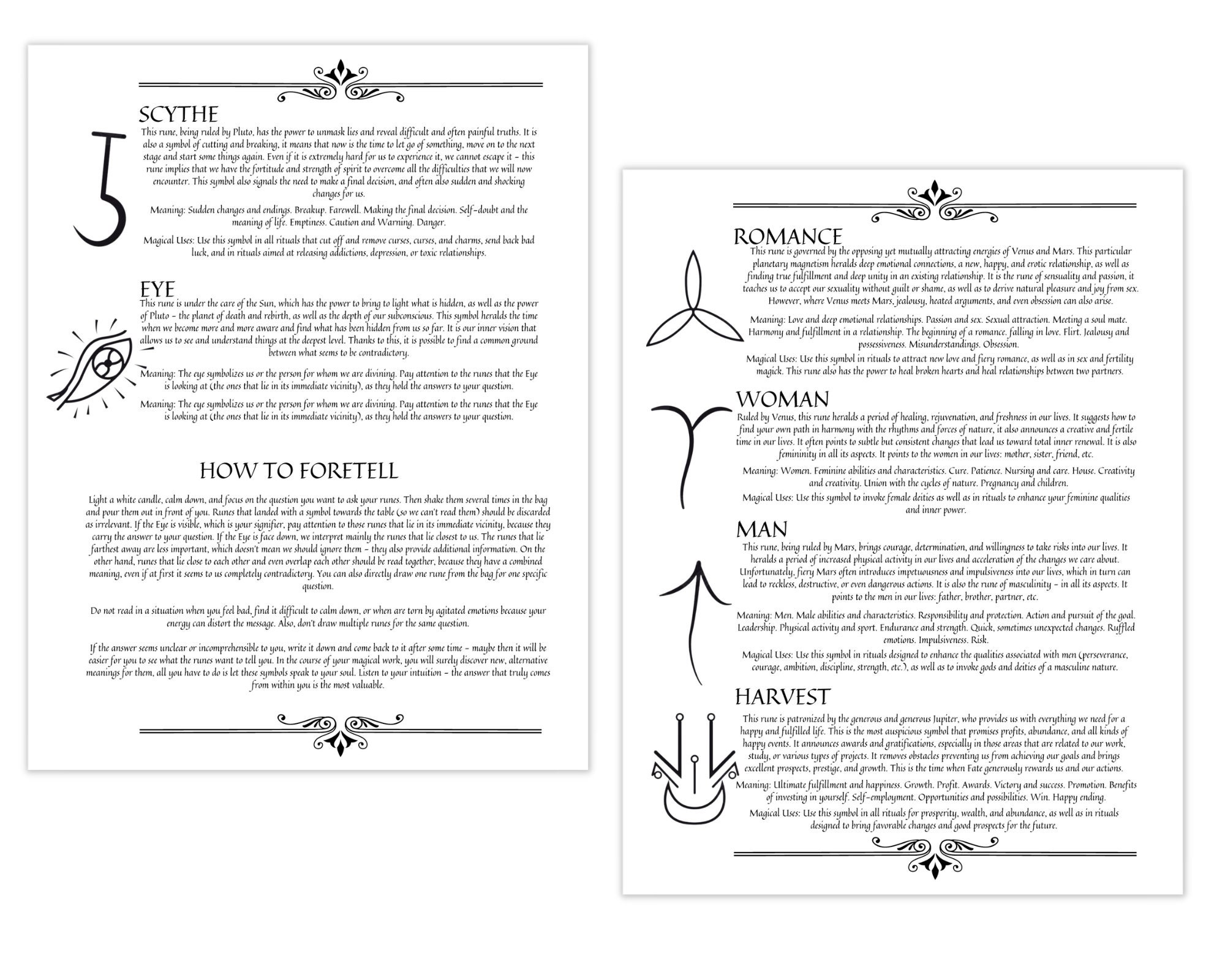 Witches Rune Bundle Rune Magic Witches Runes Meanings - Etsy Australia