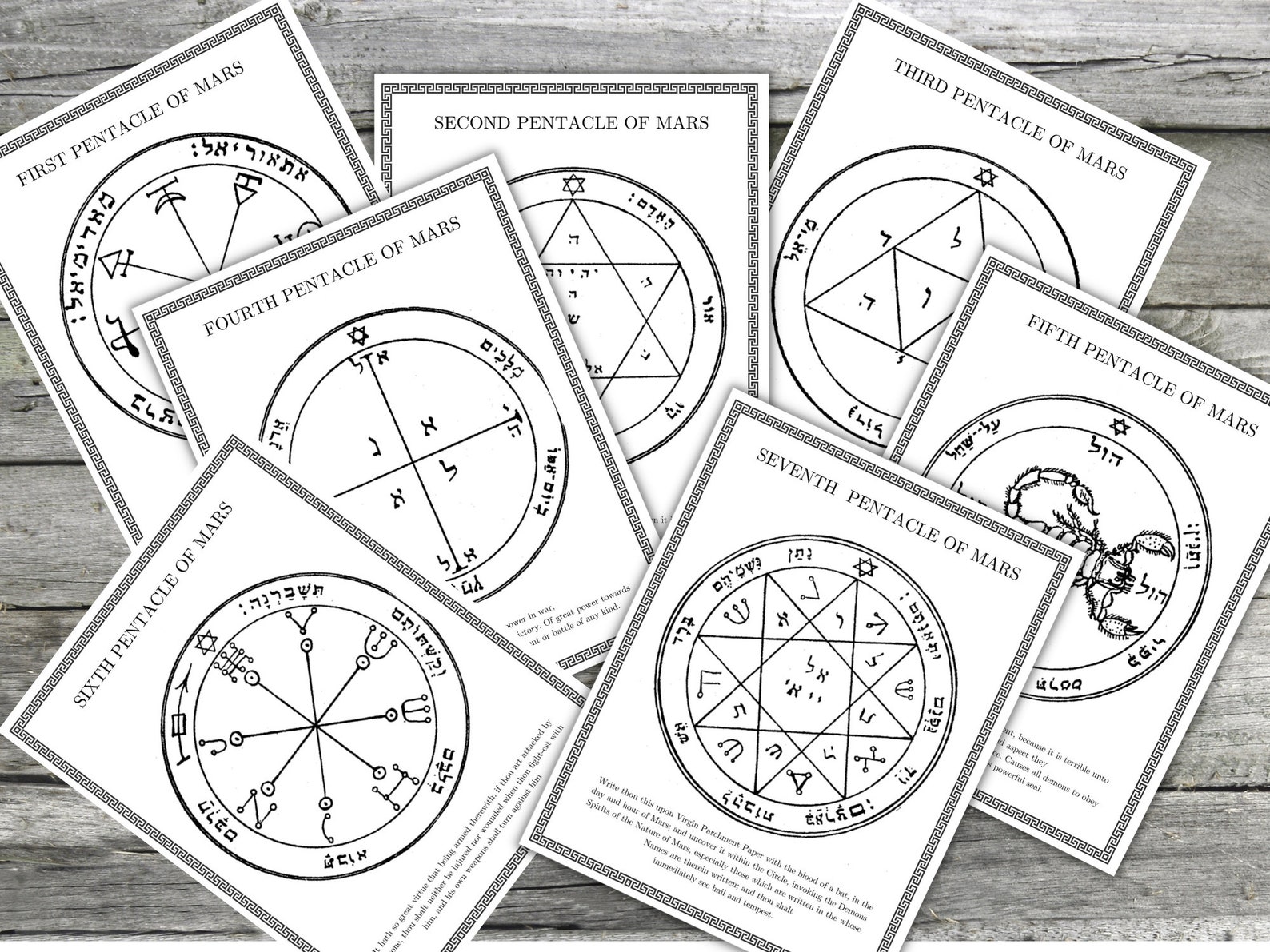 MARS PENTACLES of SOLOMON 7 Plus Mistical Solomon and Pentacle - Etsy