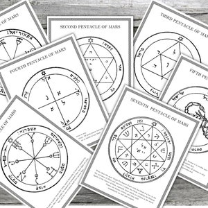 MARS PENTACLES of SOLOMON 7 Plus Mistical Solomon and Pentacle Caled ...