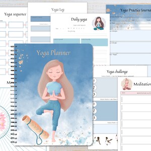 Digital Yoga Planner With Meditation Tracker: Yoga Journal, Yoga Poses ...