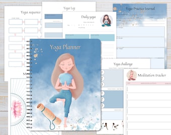 A5 Yoga Journal 9 Designs to Choose From Yoga Note Book Yoga Teacher Gift Yoga Lover Gift Lined ...