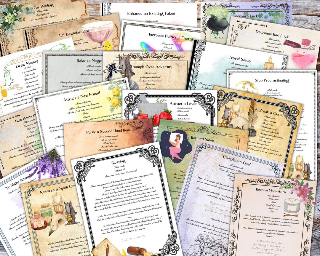 CANDLE SPELL BUNDLE 25 Pages Witchcraft, Witch's Book of Shadows, Baby ...