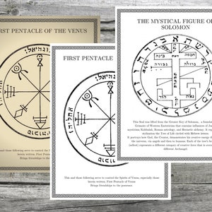 VENUS PENTACLES of SOLOMON 5 Plus Mistical Solomon and Pentacle Caled ...