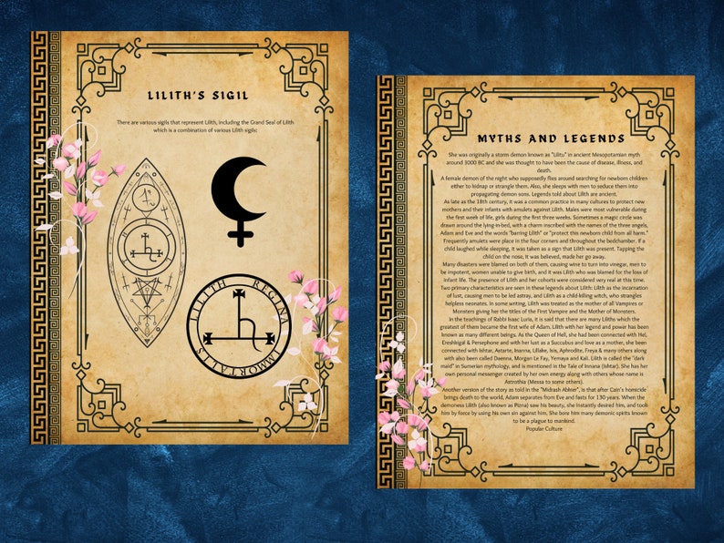 LILITH Dark Goddess Mother of Demons Babylonian Book of - Etsy