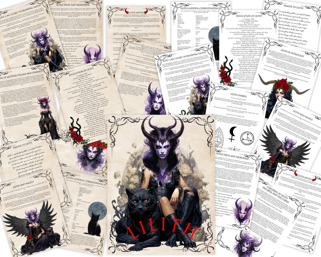 LILITH Dark Goddess, Mother of Demons Babylonian - Etsy