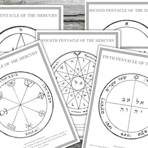 MERCURY PENTACLES of SOLOMON 5 Plus Mistical Solomon and Pentacle Caled ...