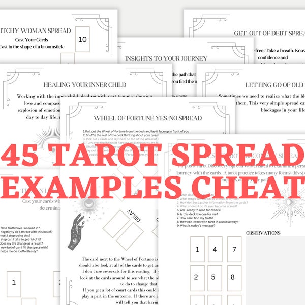 Tarot Cheat Sheet Guide - Etsy