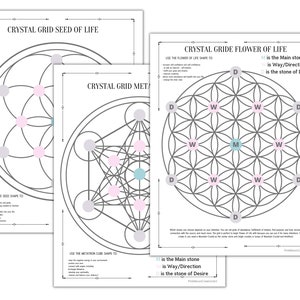 Crystal Magic Crystal Gride Printable Grimoire Pages - Etsy