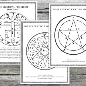 MERCURY PENTACLES of SOLOMON 5 Plus Mistical Solomon and Pentacle Caled ...
