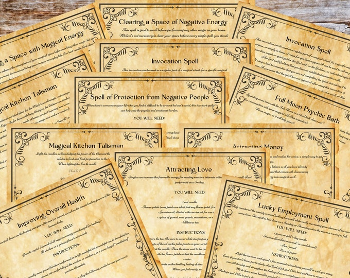 SPELL BUNDLE Invocation Spell Magical Kitchen Talisman Spell Protection ...
