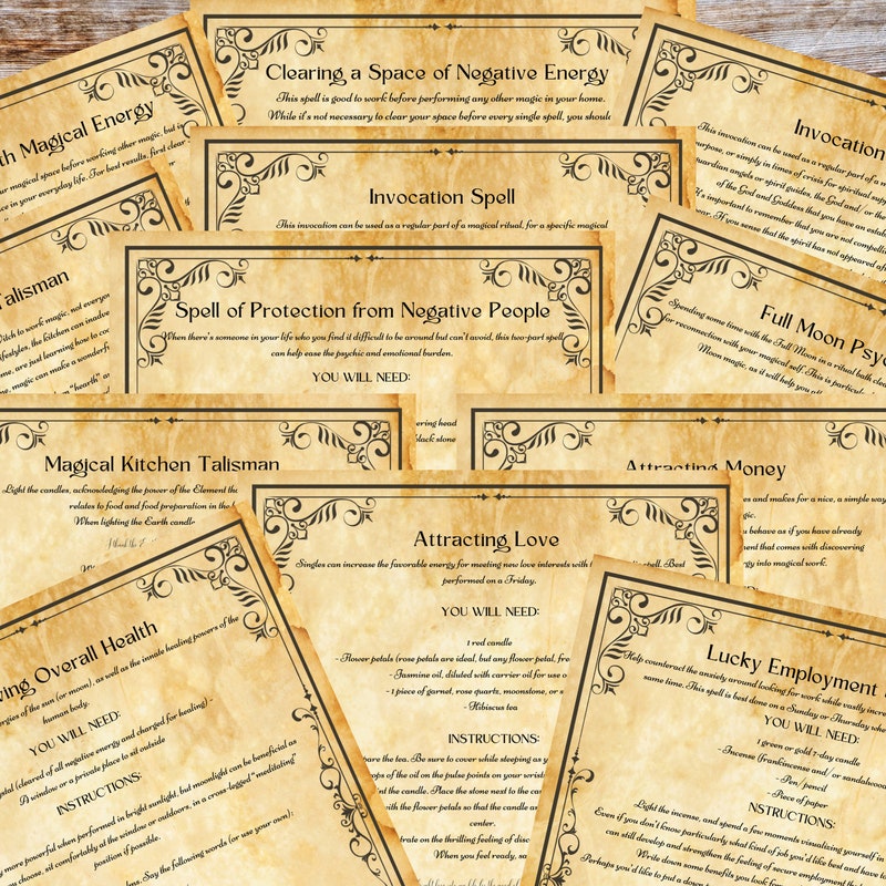Spell Pages - Etsy