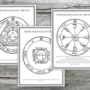 SUN PENTACLES of SOLOMON 7 Plus Mystical Solomon and Pentacle Caled the ...
