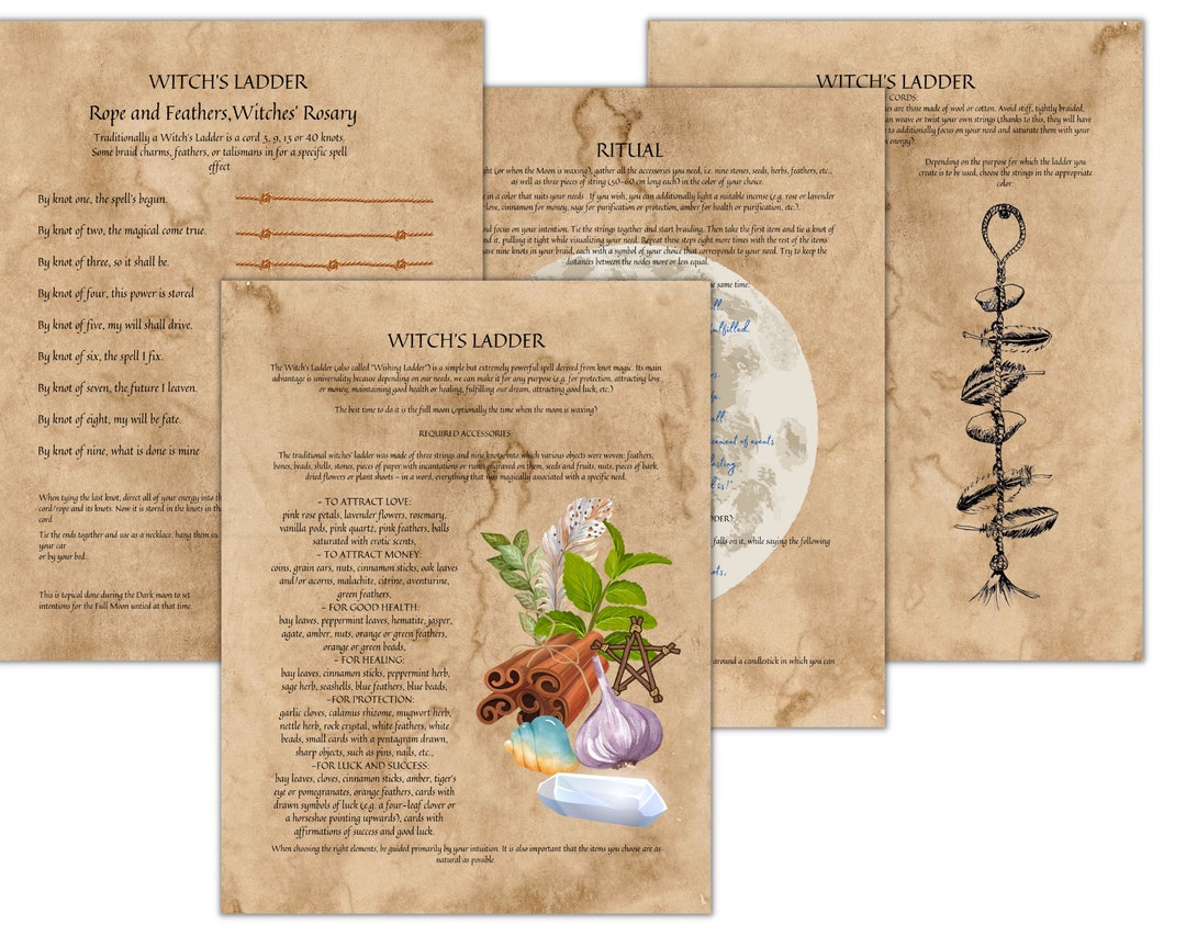 Witch's Ladder Witch Tok Witchwomen Witchcraft Witch Spell Book of ...