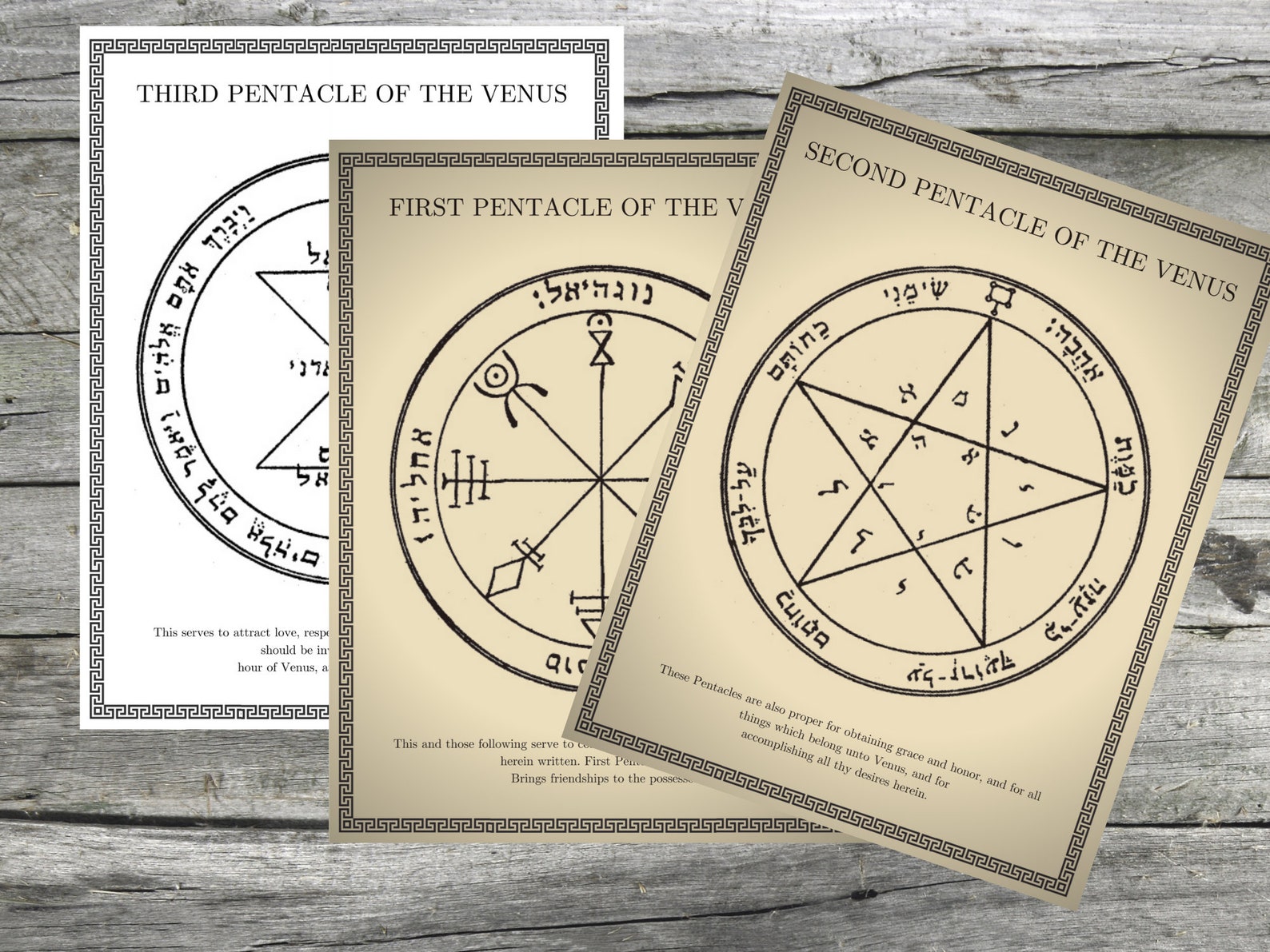 VENUS PENTACLES of SOLOMON 5 Plus Mistical Solomon and Pentacle Caled ...