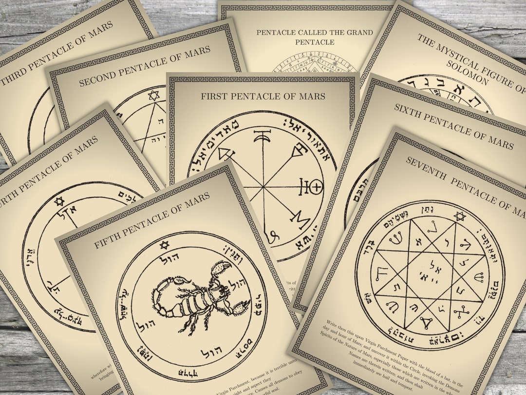 MARS PENTACLES of SOLOMON 7 Plus Mistical Solomon and Pentacle Caled ...