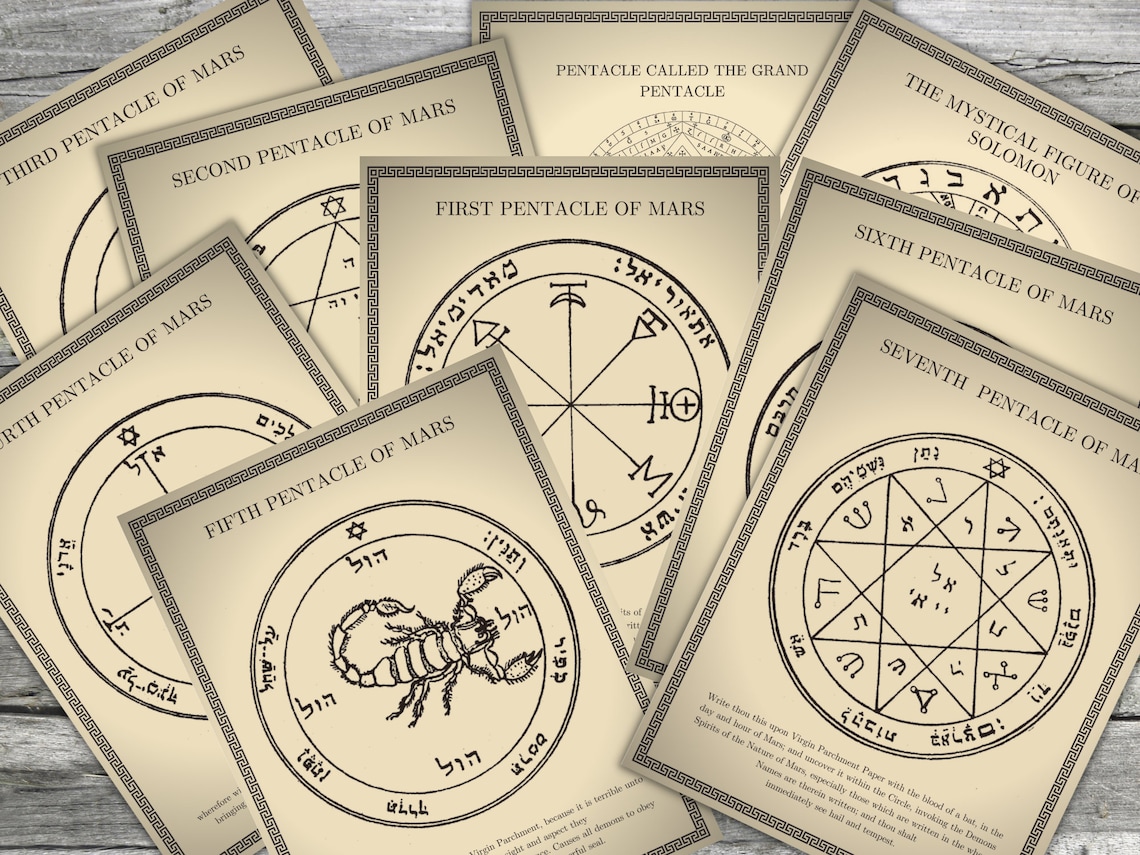 MARS PENTACLES of SOLOMON 7 Plus Mistical Solomon and Pentacle - Etsy