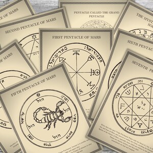 MARS PENTACLES of SOLOMON 7 Plus Mistical Solomon and Pentacle Caled ...