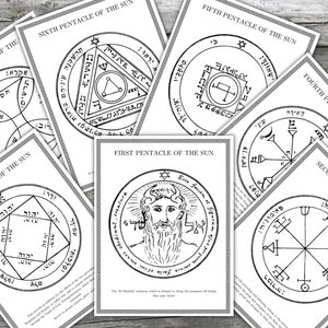 SUN PENTACLES of SOLOMON 7 Plus Mystical Solomon and Pentacle Caled the ...