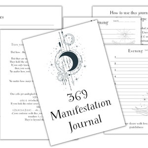 369 Manifestation Printable Journal, 369 Method, Manifest Journal ...