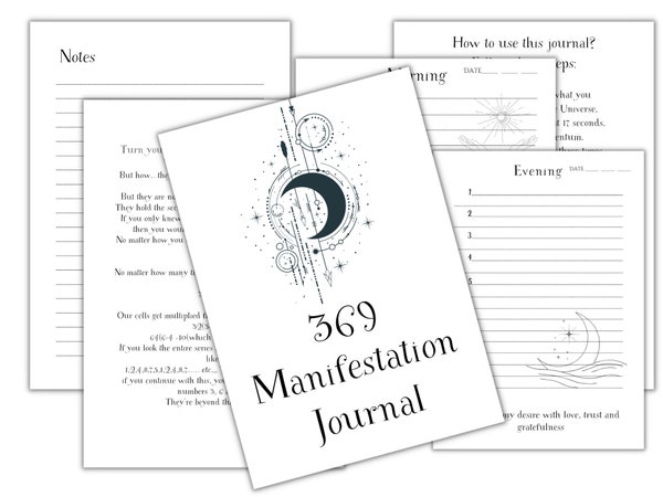 369 Manifestation Printable Journal, 369 Method, Manifest Journal ...