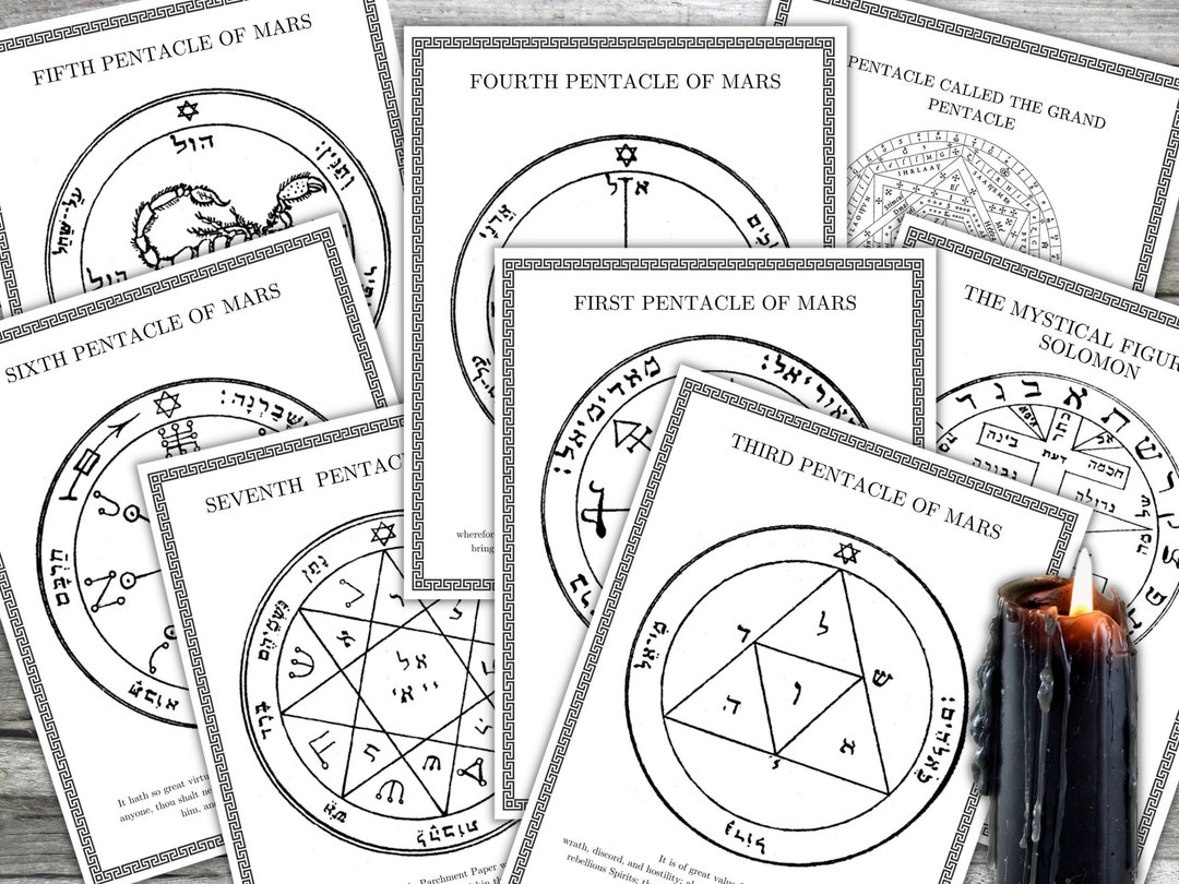 MARS PENTACLES of SOLOMON 7 Plus Mistical Solomon and Pentacle Caled ...