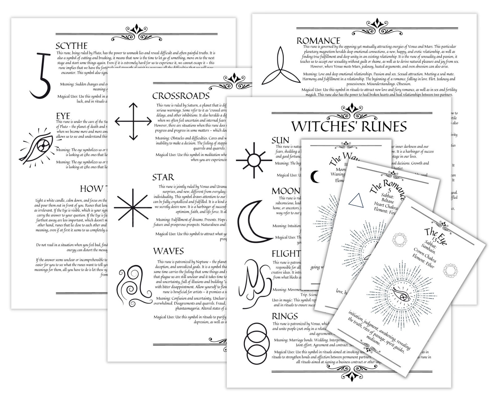 Witches Rune Bundle Rune Magic Witches Runes Meanings - Etsy