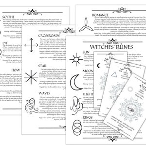 Witches Rune Bundle Rune Magic Witches Runes Meanings, Printable ...