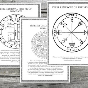 VENUS PENTACLES of SOLOMON 5 Plus Mistical Solomon and Pentacle Caled ...