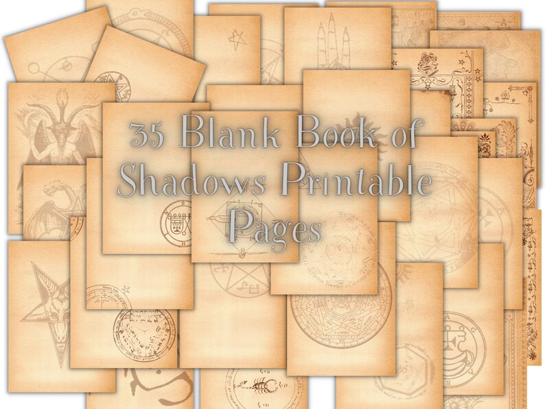 Blank Book of Shadows Printable Pages - Etsy