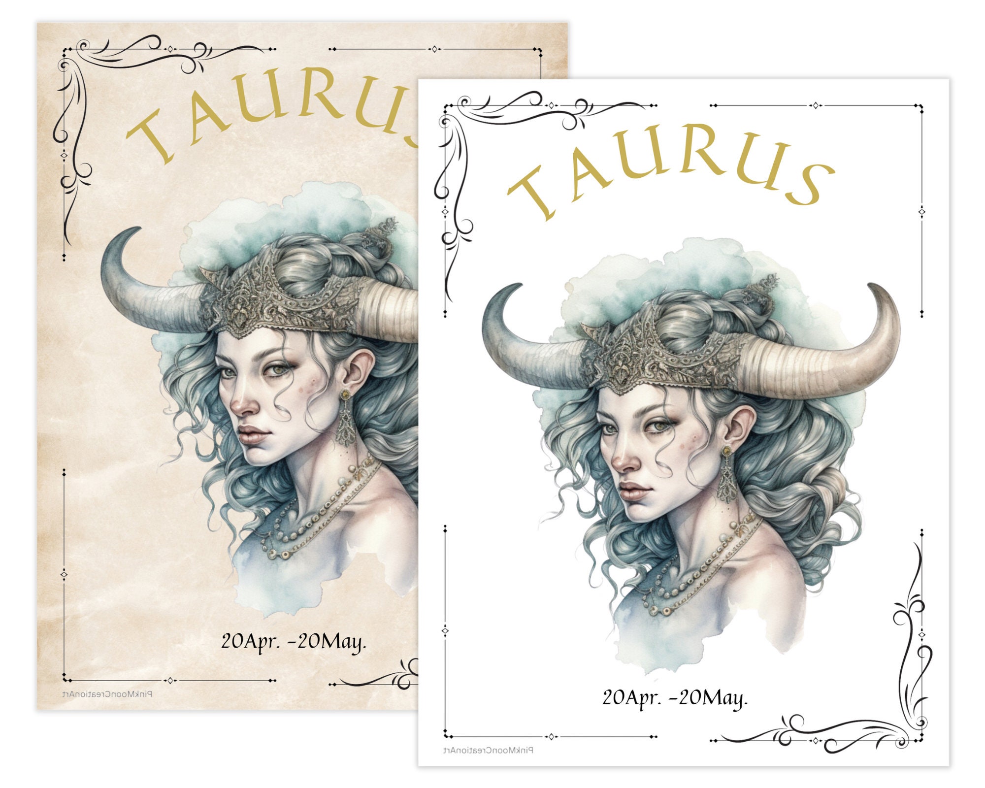 Taurus Zodiac Signs Zodiac Birth Taurus Astrology Grimoire - Etsy