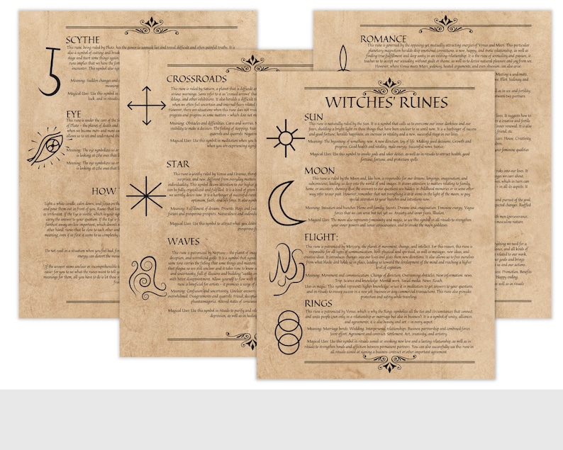 Witches Rune Bundle Rune Magic Witches Runes Meanings - Etsy