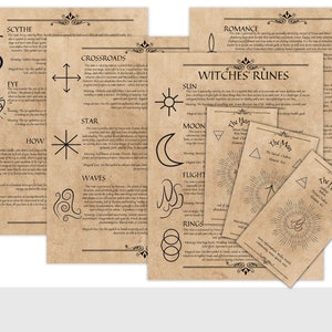 Witches Rune Bundle Rune Magic Witches Runes Meanings, Printable ...